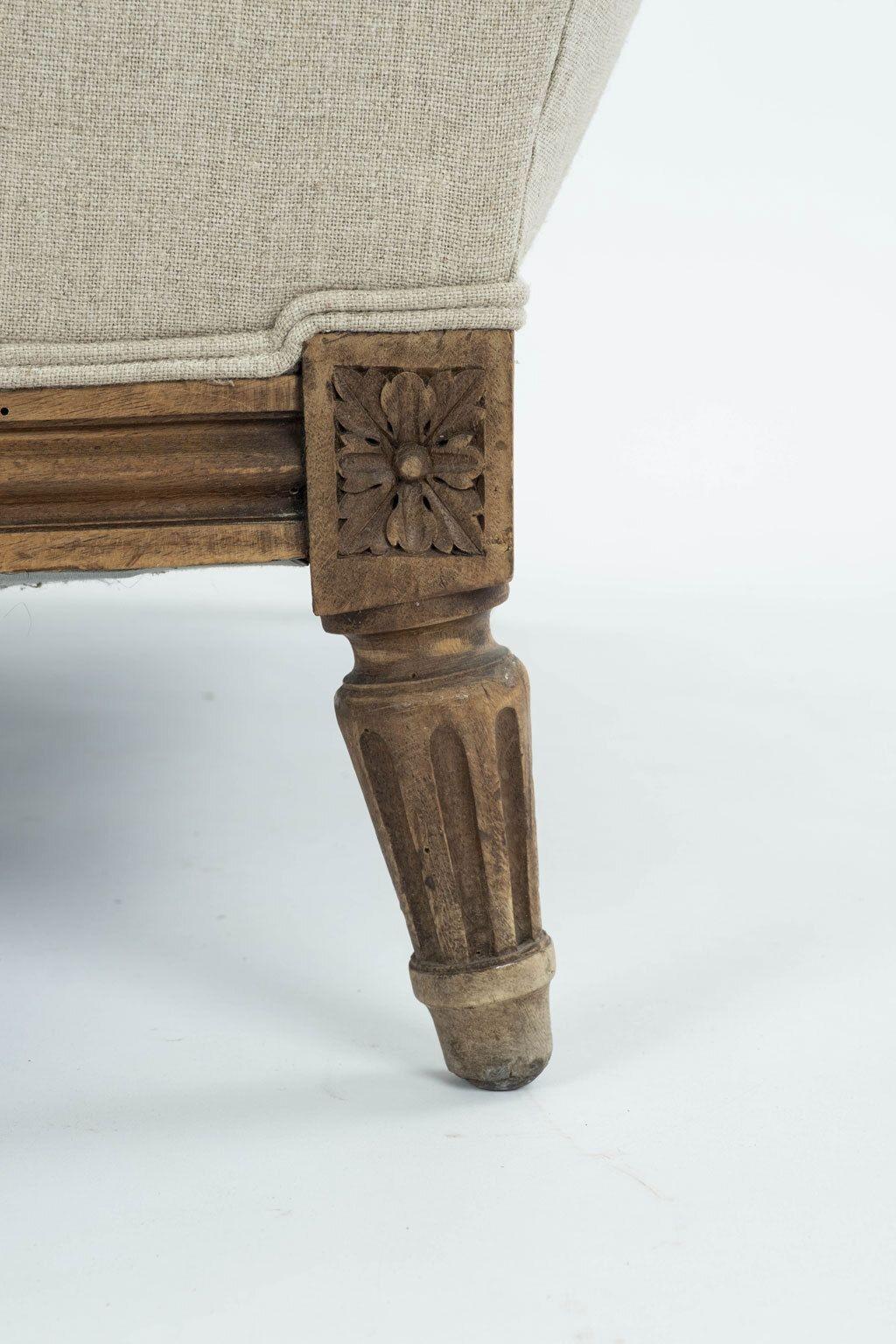 Generously Proportioned Louis XVI Style Wingback at 1stDibs