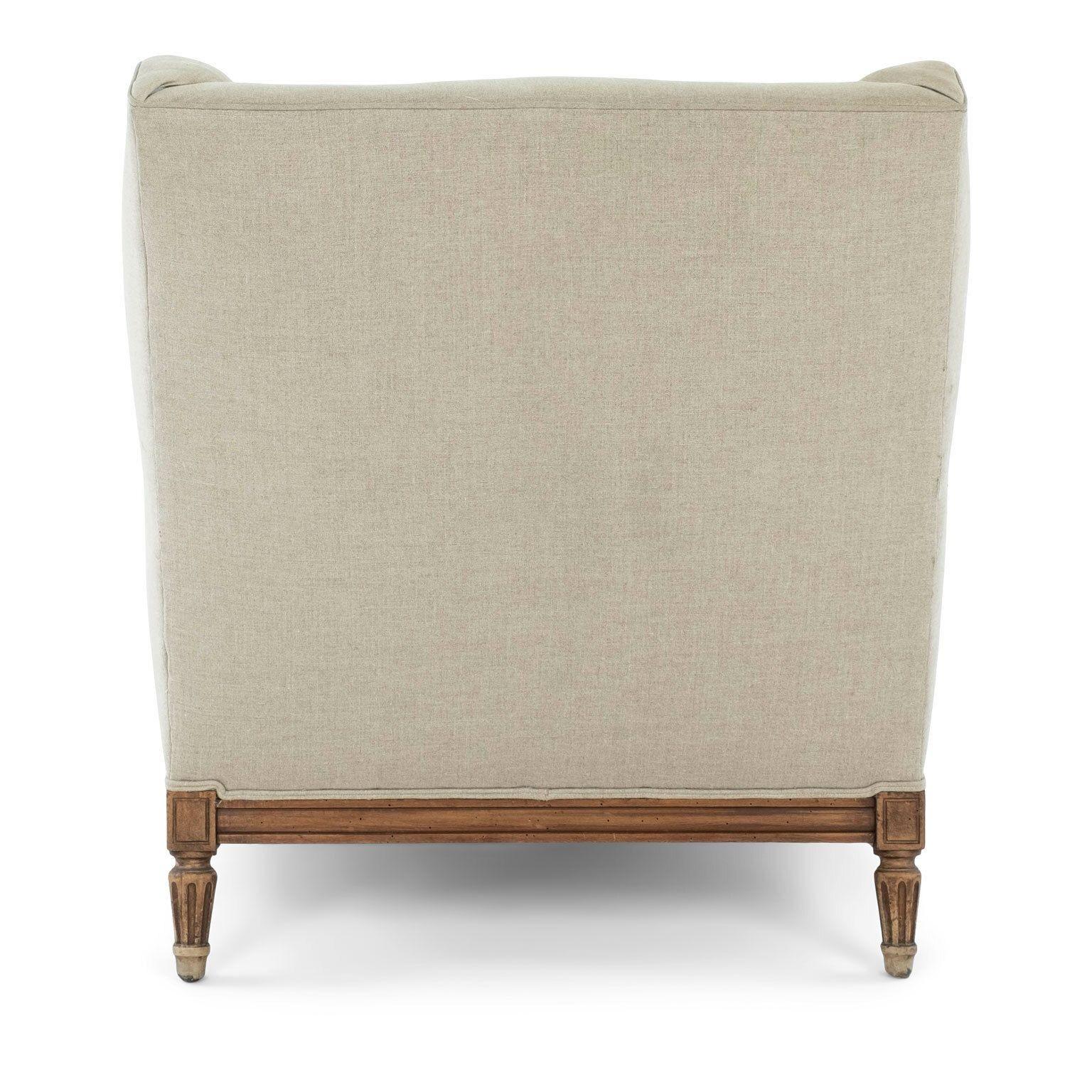 Generously Proportioned Louis XVI Style Wingback at 1stDibs