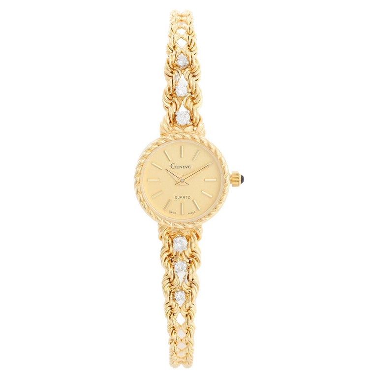 Geneve Classic 14K Yellow Gold Ladies Watch at 1stDibs