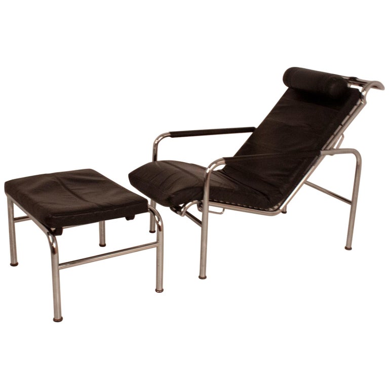 Genni Lounge Chair and Ottoman by Gabriele Mucchi, Italy, 1980s at 1stDibs