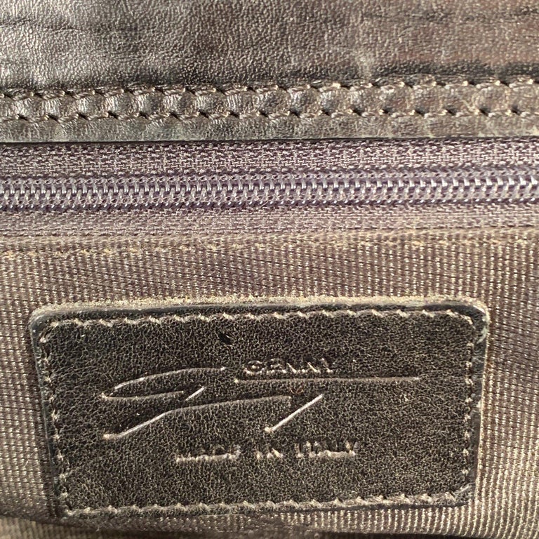 Genny Vintage Black Leather Top Handles Bag Handbag For Sale at 1stDibs ...