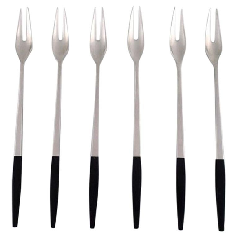 Gense, Sweden, Six Cold Meat Forks in Modern Design, 1960s-1970s For ...