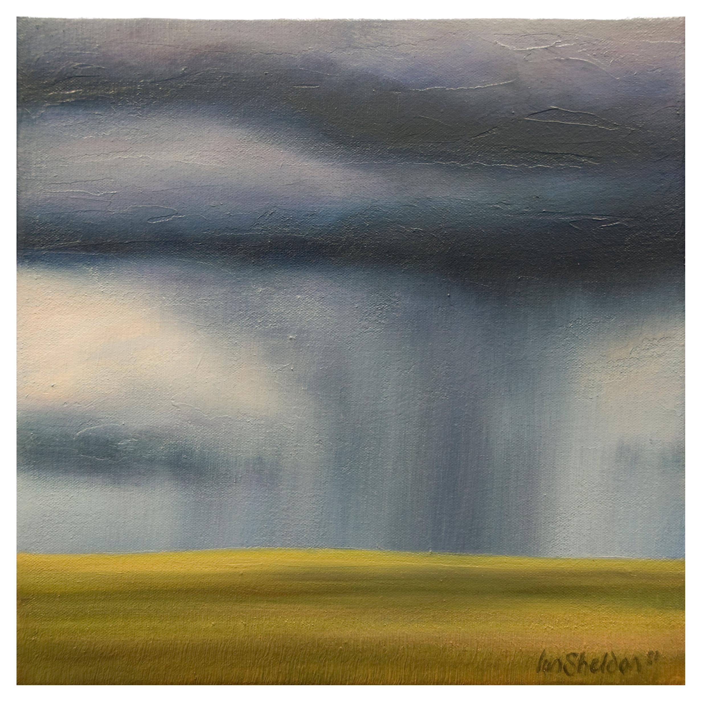 "Gentle Prairie Rain" Green, Blue Oil Landscape by Storm Chaser Ian ...