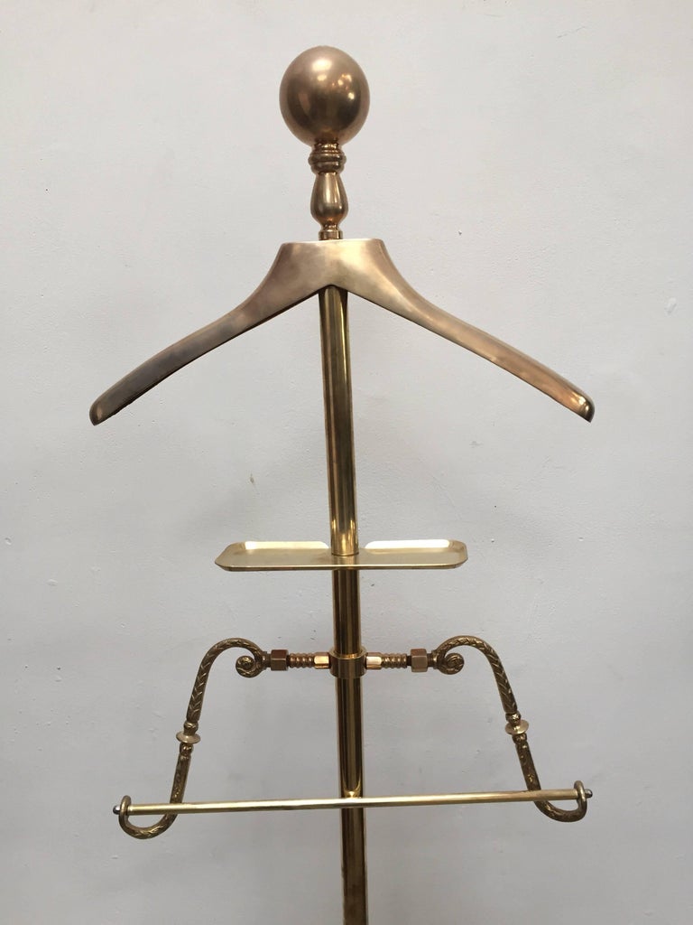 Gentleman Polished Brass Valet, Italy at 1stDibs