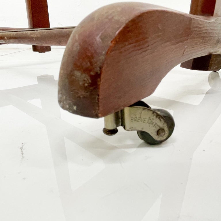 Gentleman's Collapsible Wood Travel Valet Stand on Wheels 1950s Made in ...