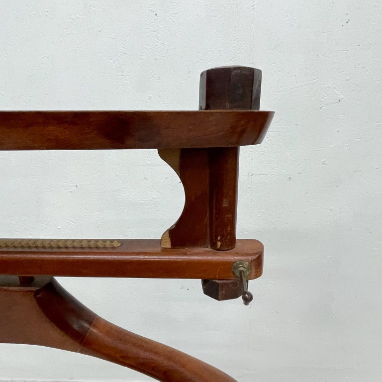 Gentleman's Collapsible Wood Travel Valet Stand on Wheels 1950s Made in ...