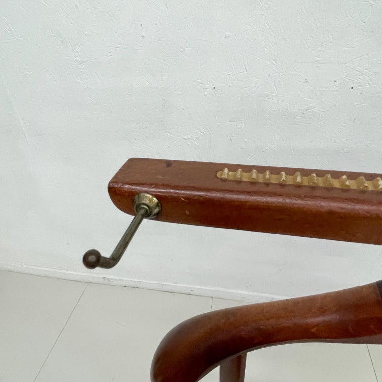 Gentleman's Collapsible Wood Travel Valet Stand on Wheels 1950s Made in ...