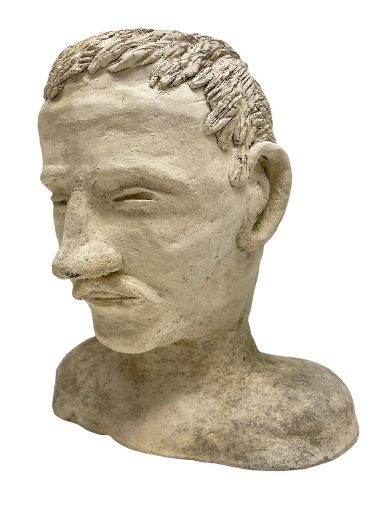 Gentleman's Head Bust German Vintage Hand Made Sculpture For Sale at ...