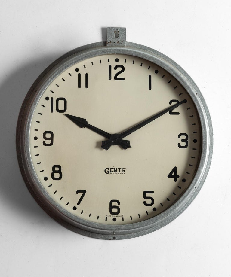Gents of Leicester Factory Clock, England, circa 1940 at 1stDibs
