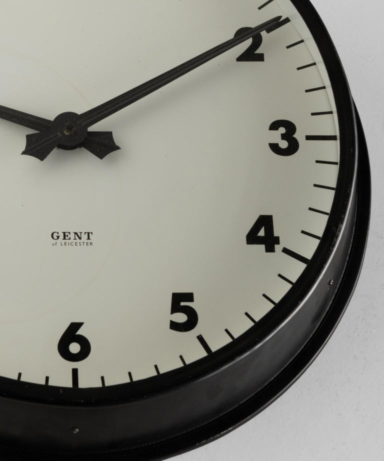 Gents of Leicester Factory Wall Clock, England circa 1930 at 1stDibs