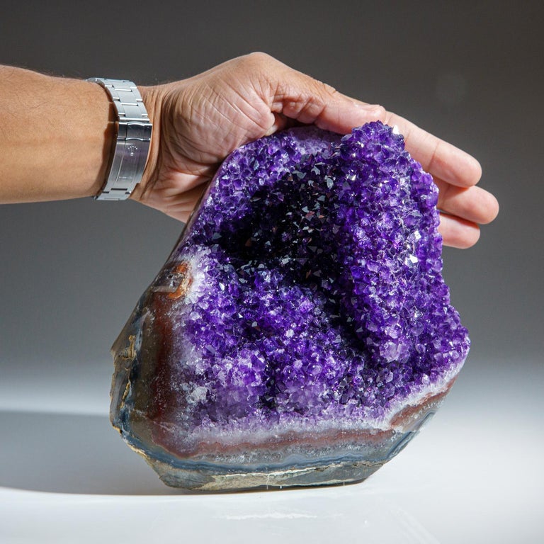 Natural Amethyst Crystal Cluster from Brazil (8" Tall, 7 Lbs.) For Sale ...