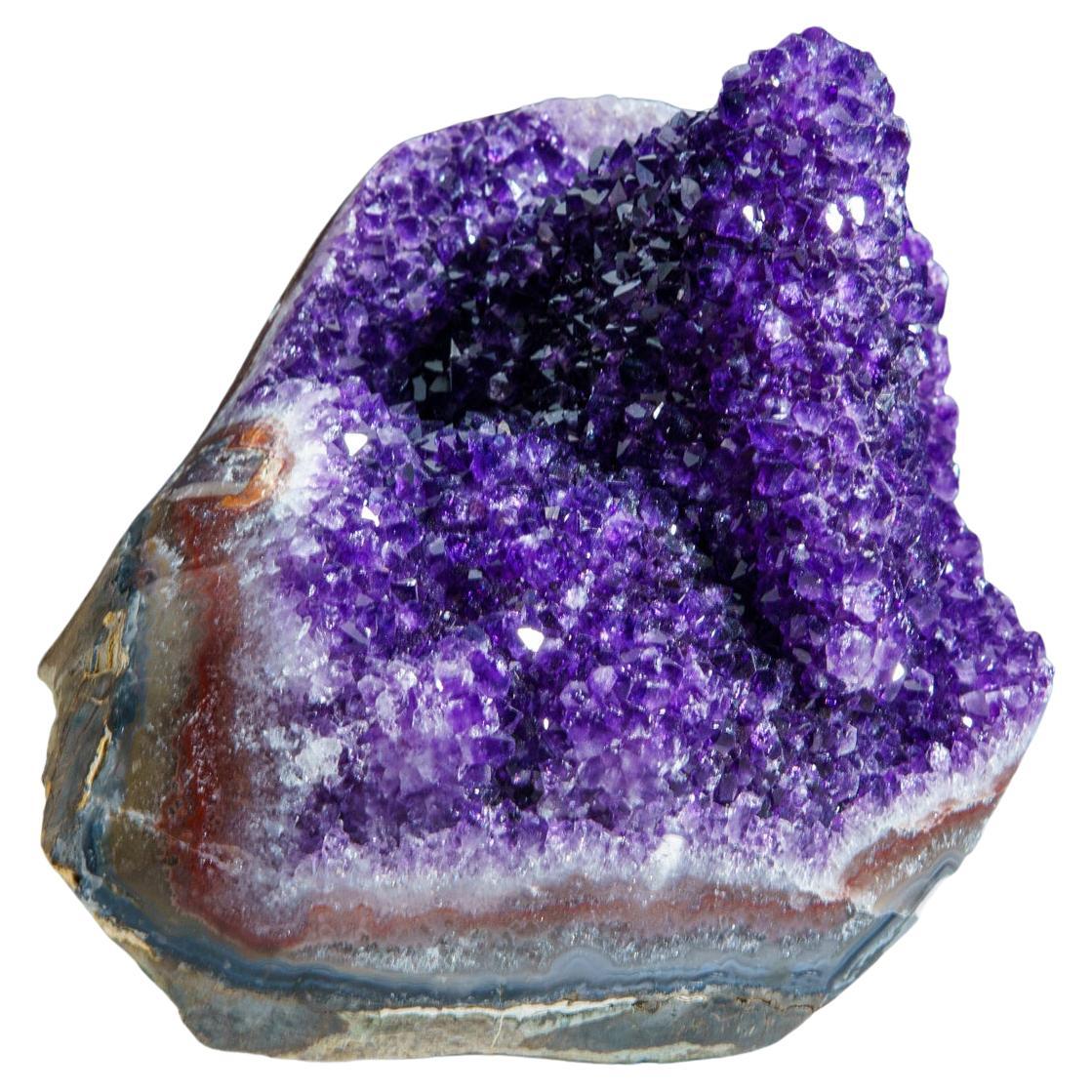 Amethyst Cluster with Intact Purple Phantom Crystal Points from Brazil ...