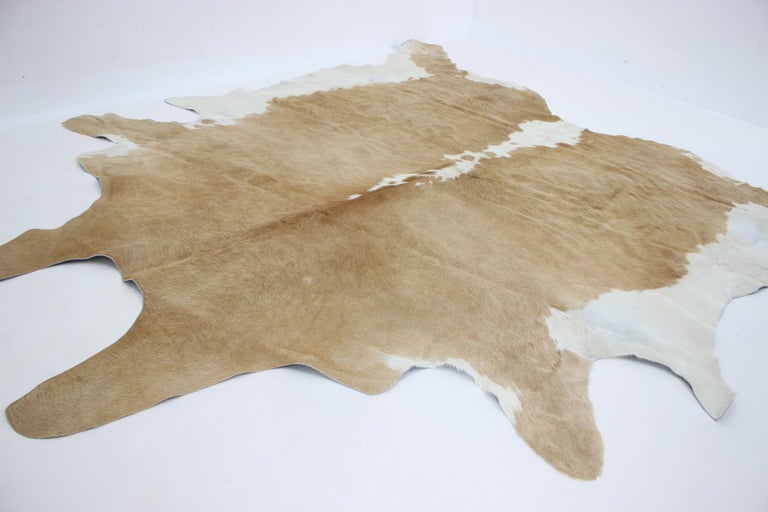 Genuine Brazilian Light Brown and White Cowhide For Sale at 1stDibs
