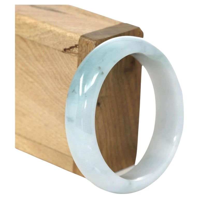 Genuine Burmese Green Jadeite Jade Bangle Bracelet #553 For Sale at 1stDibs