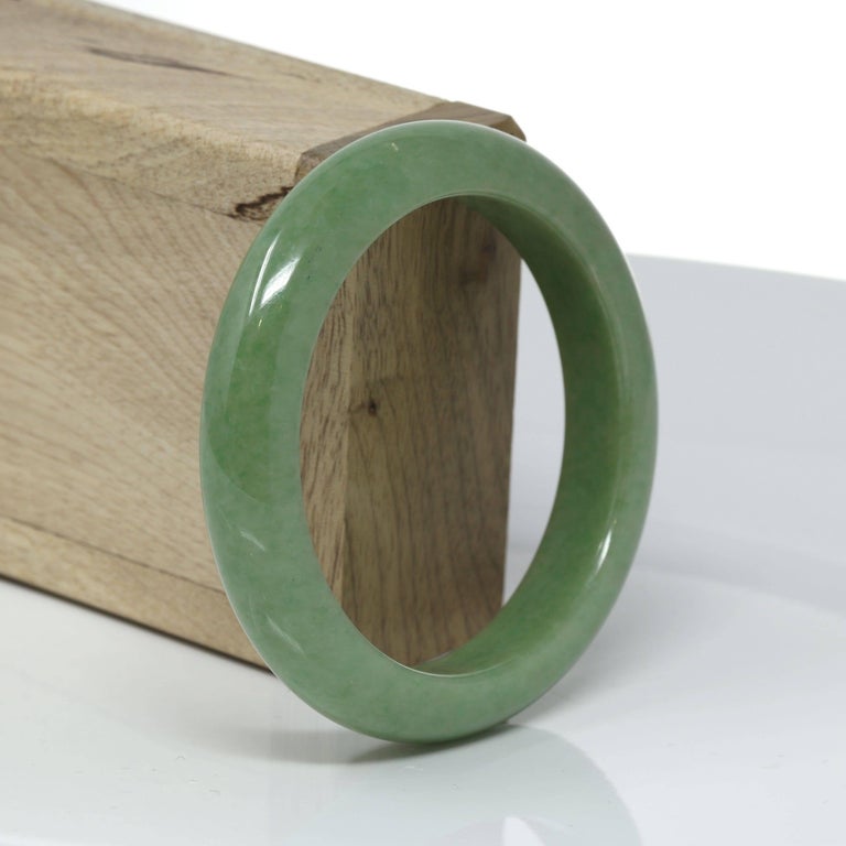 Genuine Burmese High End Deep Green Jadeite Jade Bangle Bracelet (56 ...