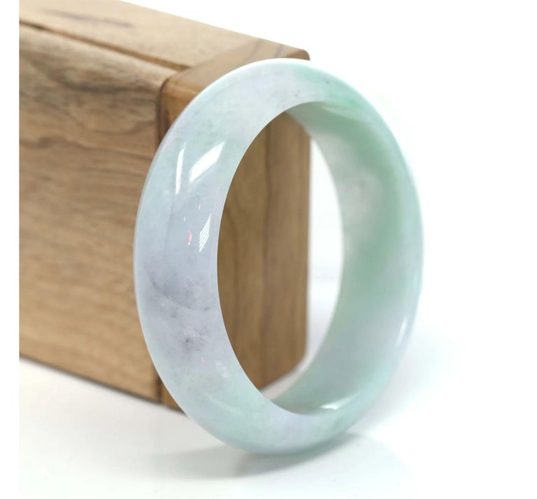 Genuine Burmese Lavender and Green Jadeite Jade Bangle Bracelet #207 ...