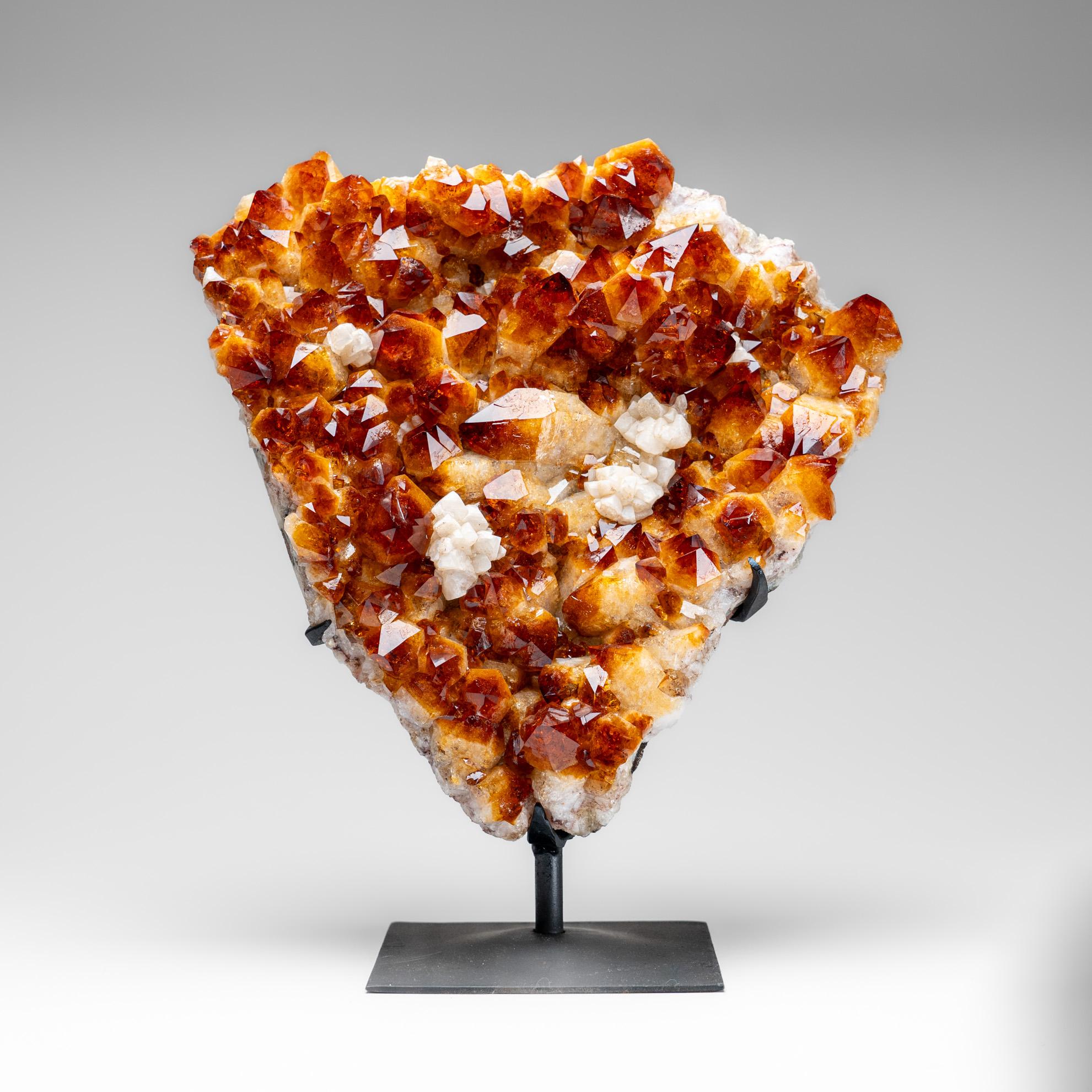 Genuine Citrine Quartz Crystal Cluster on Metal Stand (18", 22.5 lbs ...