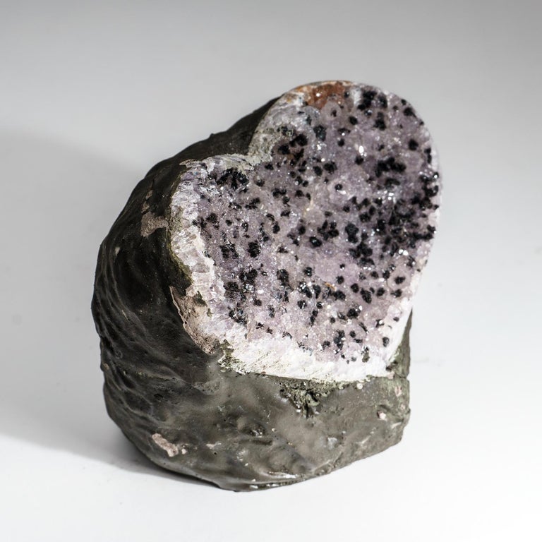 Genuine Druzy Quartz and Geothite Geode Heart from Brazil '1.5 Lbs' For ...