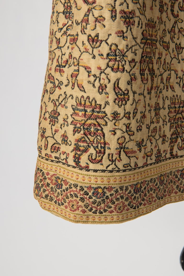 Genuine Ottoman Egyptian Couture Art Deco Hand Woven Paisley Brocade ...