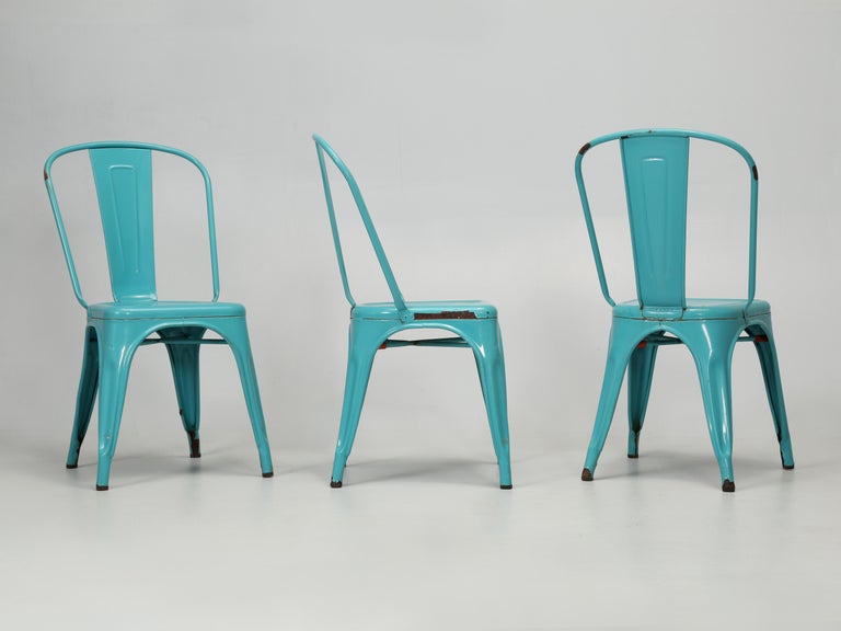 Genuine French Made Tolix Set of '10' Vintage Steel Chairs with Heavy ...