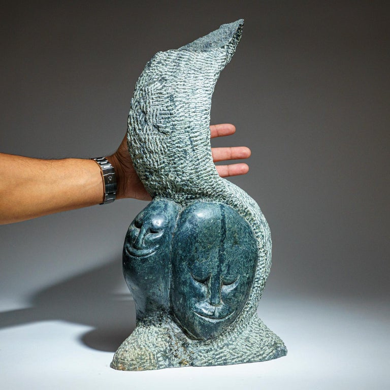 Green Verdite Shona Sculpture (28.5 lbs) For Sale at 1stDibs