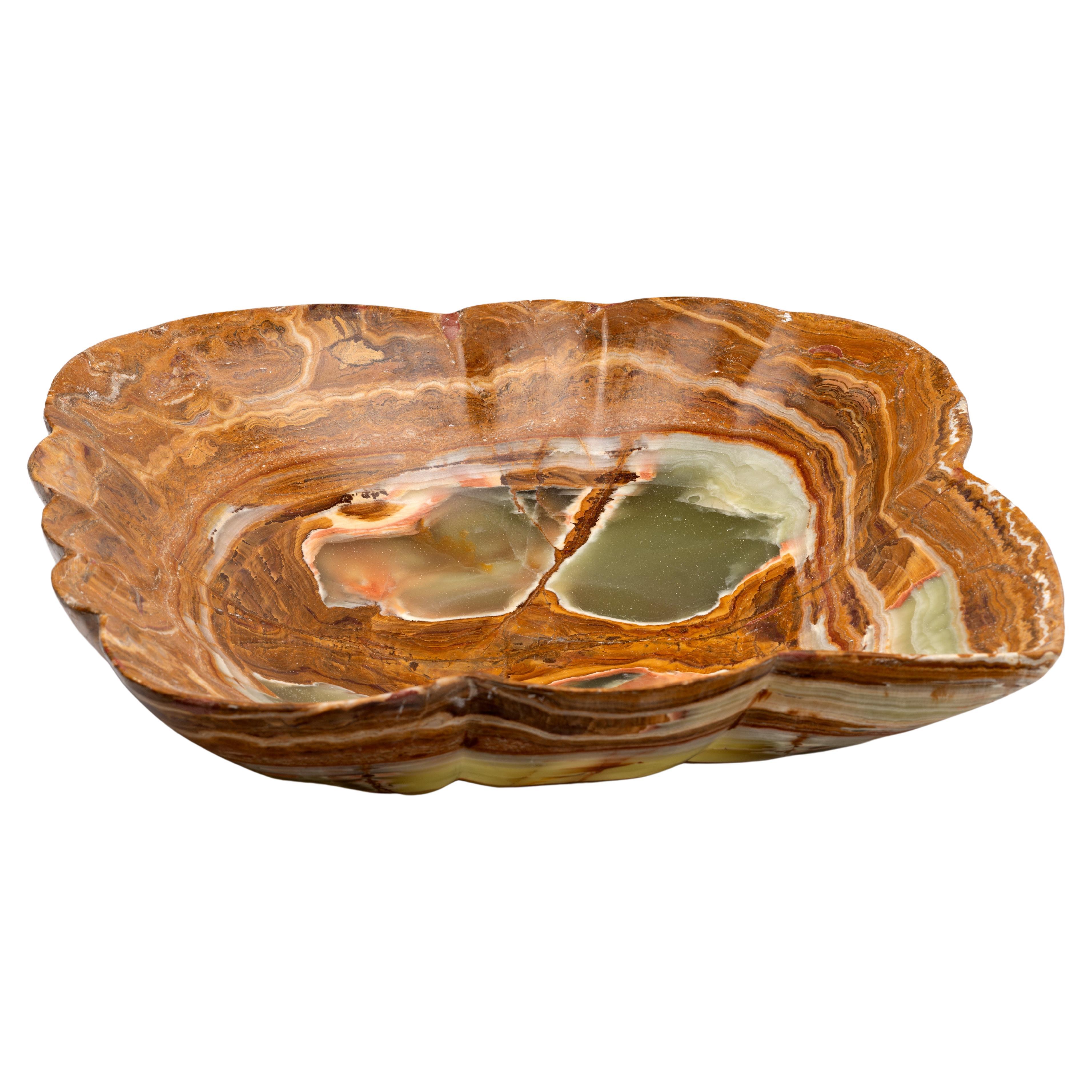 Genuine Hand-Carved Banded Onyx Freeform Bowl // 10 Lb. // Ver. 2 For ...