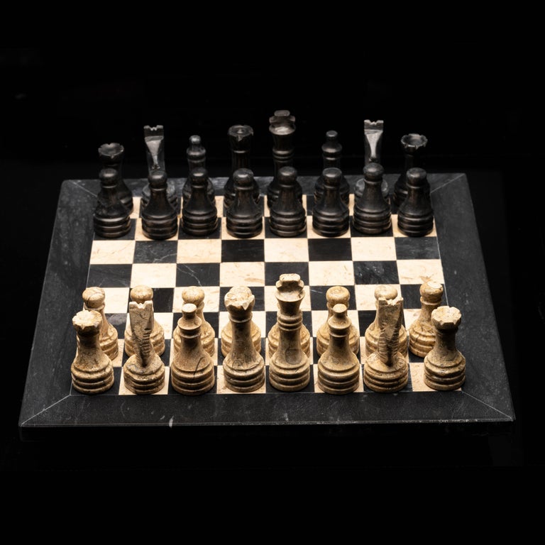 Genuine Hand-Carved Onyx Chess Set With Deluxe Velvet Case // Ver. 3 ...