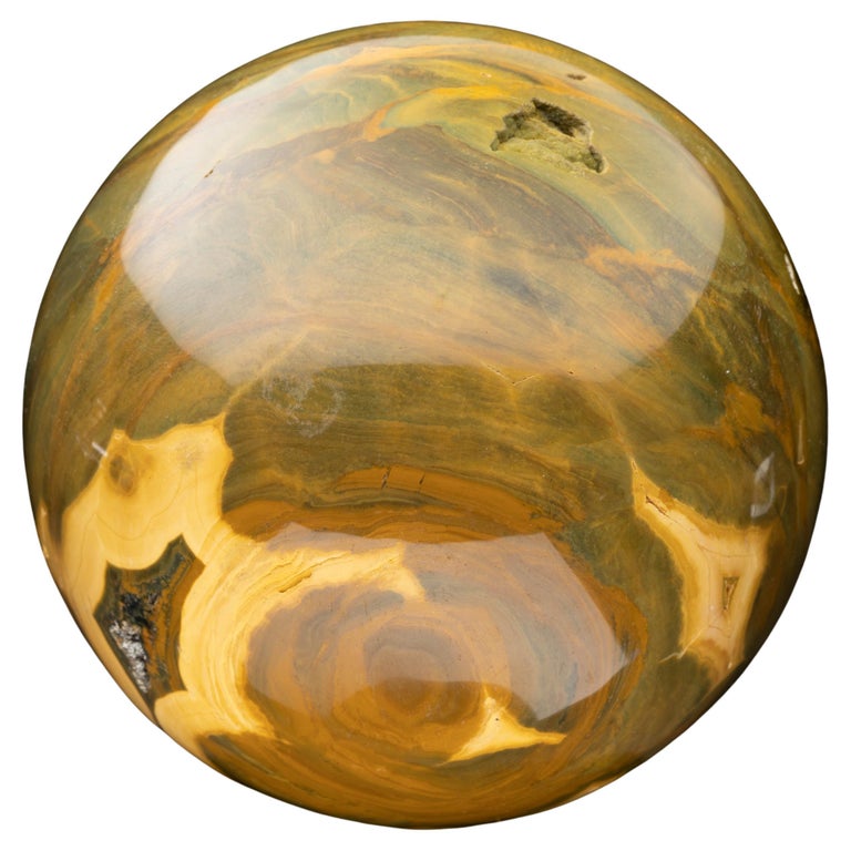 Genuine Hand-Carved Orbicular Jasper Sphere // 3.96 Lb For Sale at 1stDibs