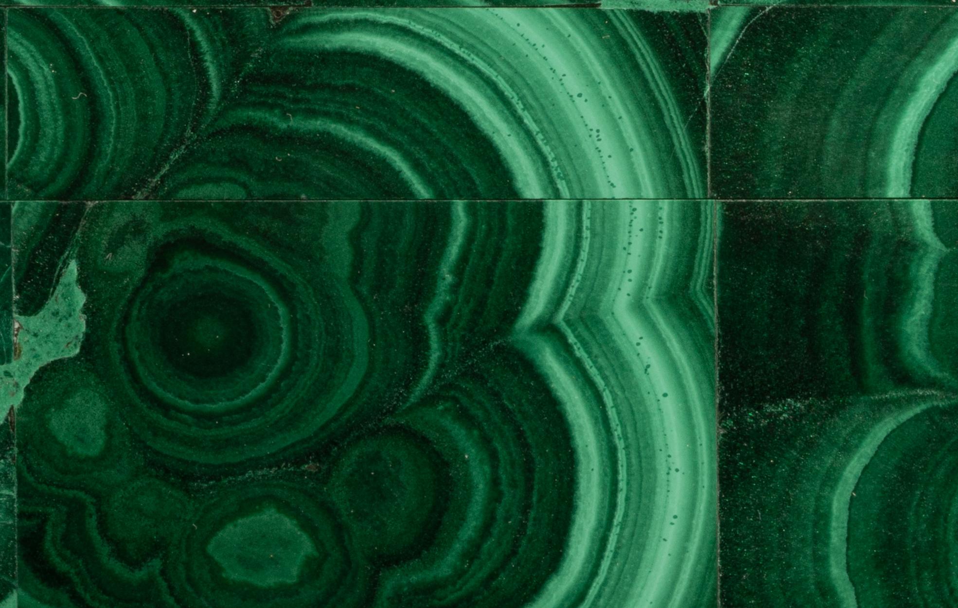 Genuine Handcrafted Malachite Box With Velvet Interior at 1stDibs