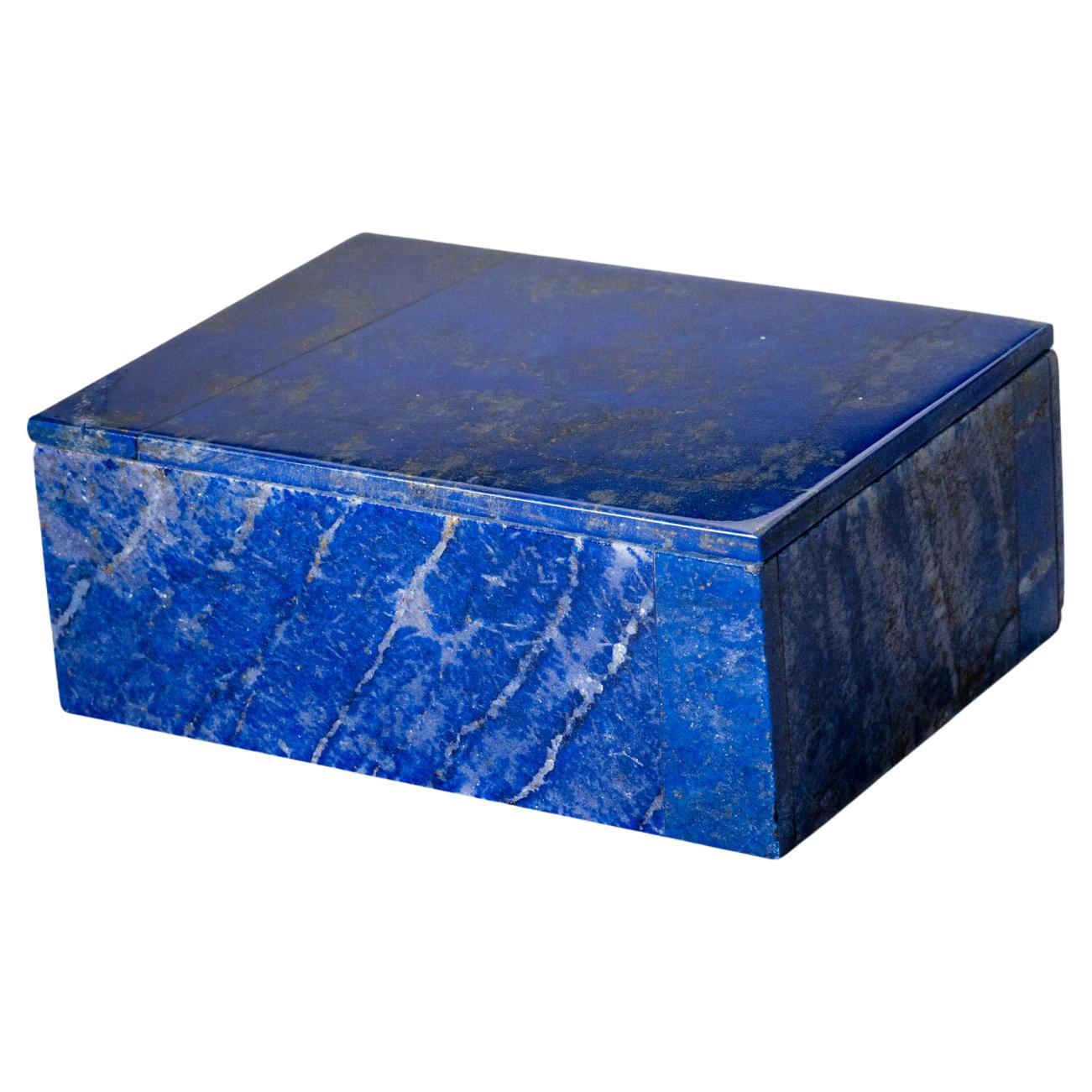 Genuine Lapis Lazuli Jewelry box (445.3 grams) For Sale at 1stDibs