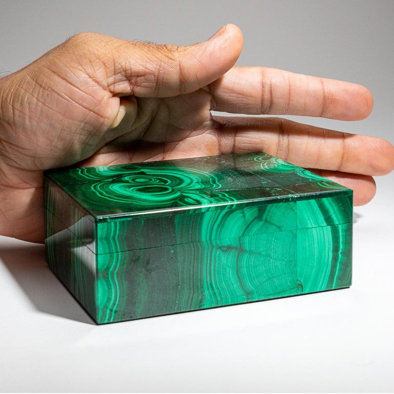 Genuine Malachite Jewelry Box (1.15 lbs.) For Sale at 1stDibs