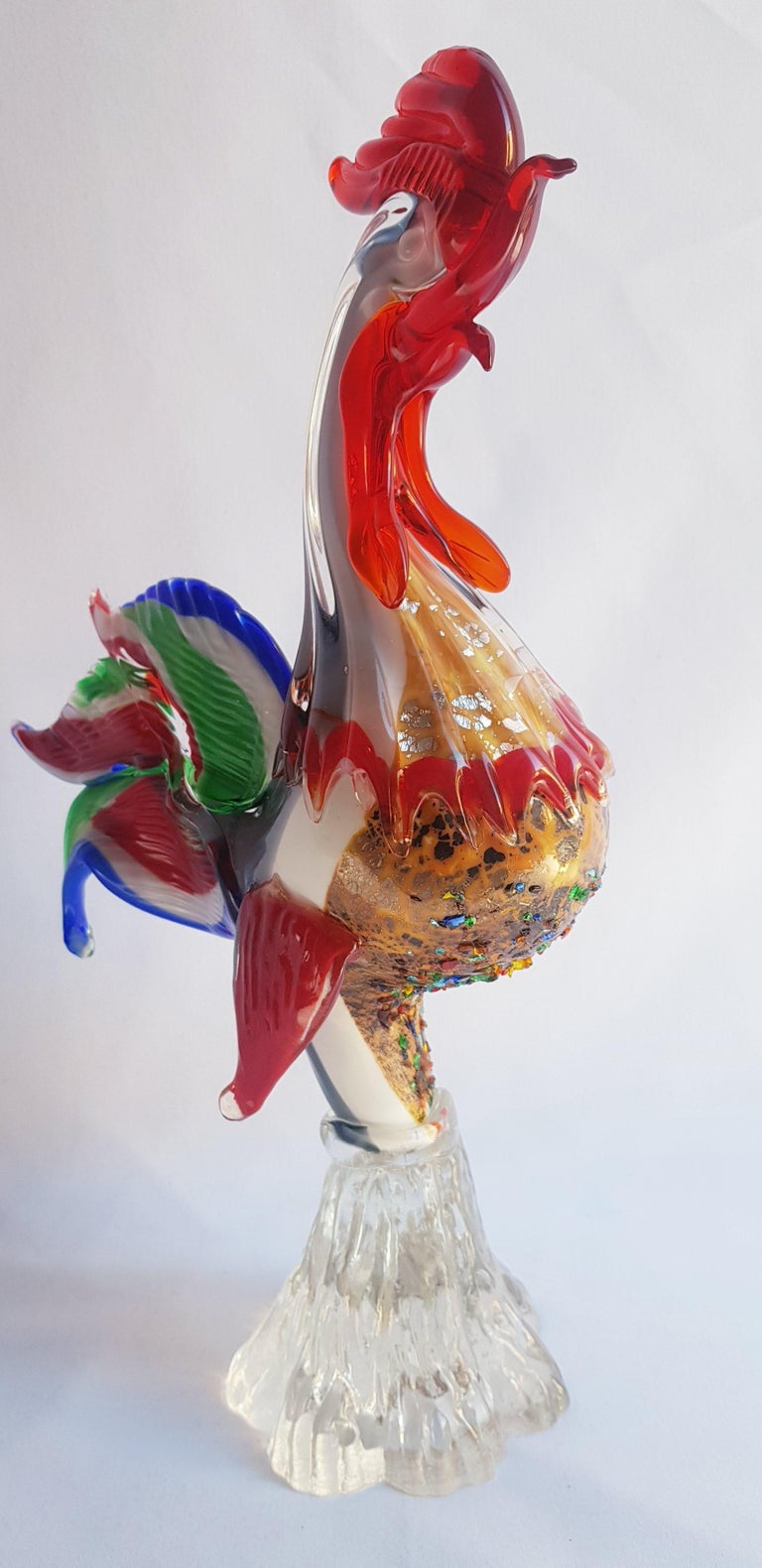 Genuine Murano Glass large Rooster with Original Sticker at 1stDibs ...