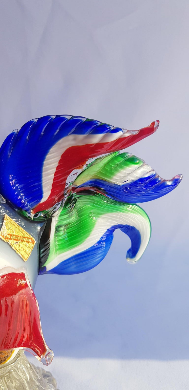 Genuine Murano Glass large Rooster with Original Sticker at 1stDibs ...