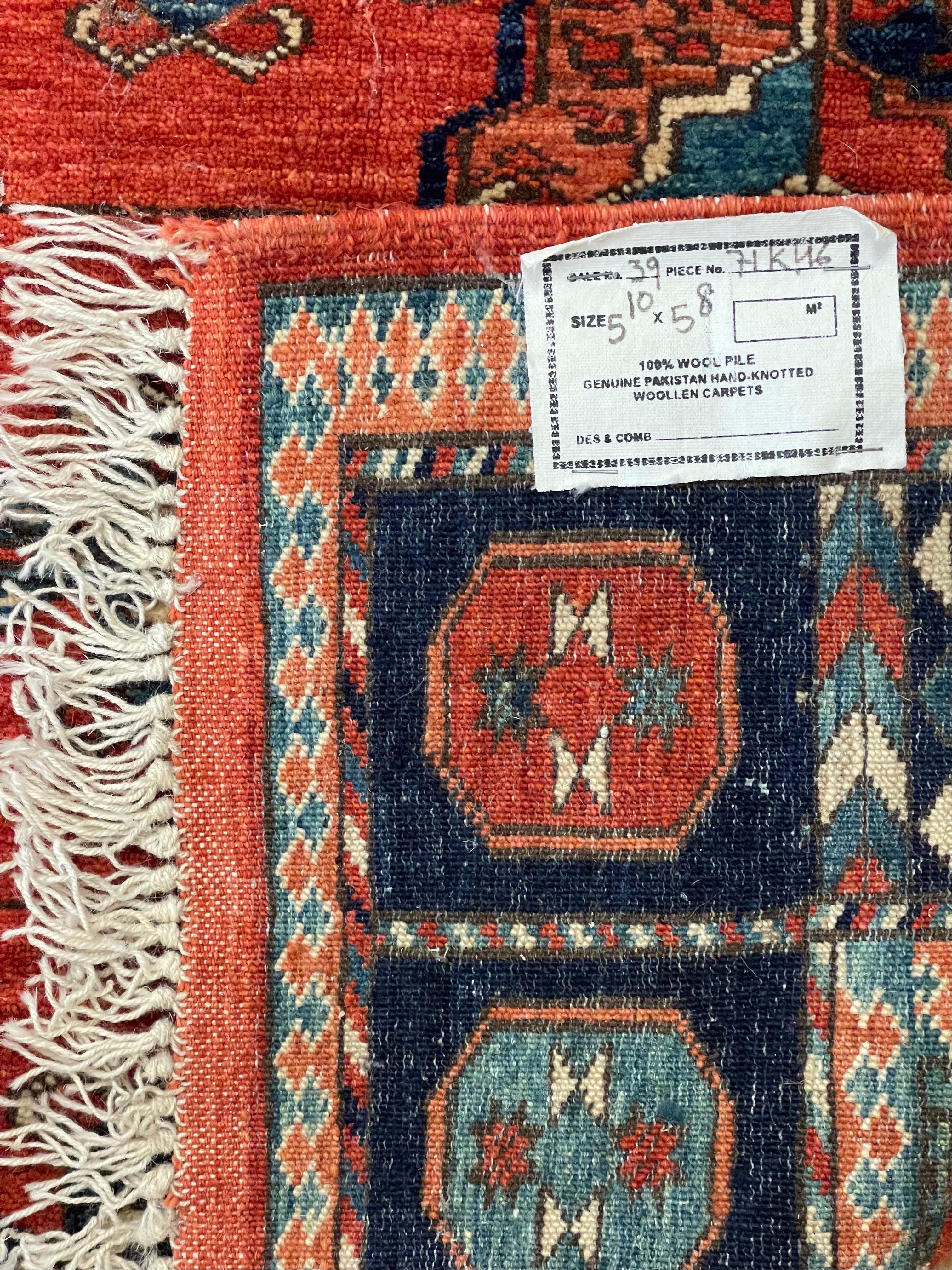 Genuine Pakistan 100% Wool Pile Hand Knotted Carpet Rare Square Size ...