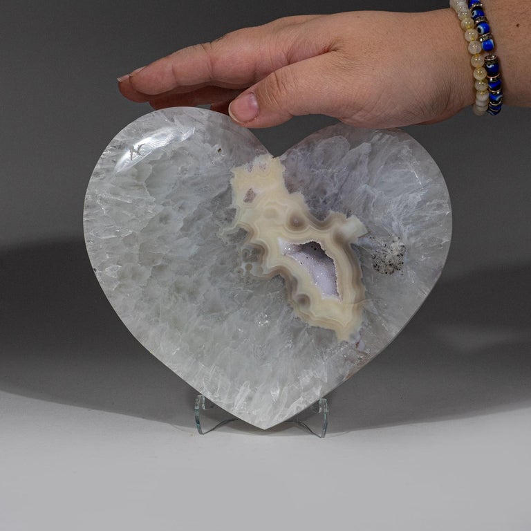 Genuine Polished Agate Geode Heart from Brazil '3.5 lbs' For Sale at ...