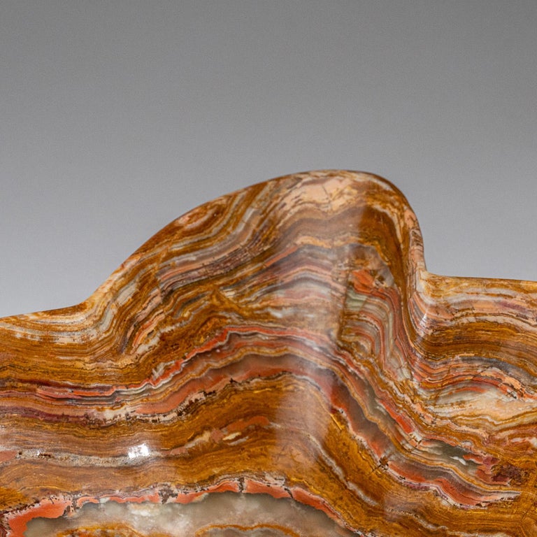 Genuine Polished Banded Onyx Bowl From Mexico (7.2 lbs) For Sale at 1stDibs