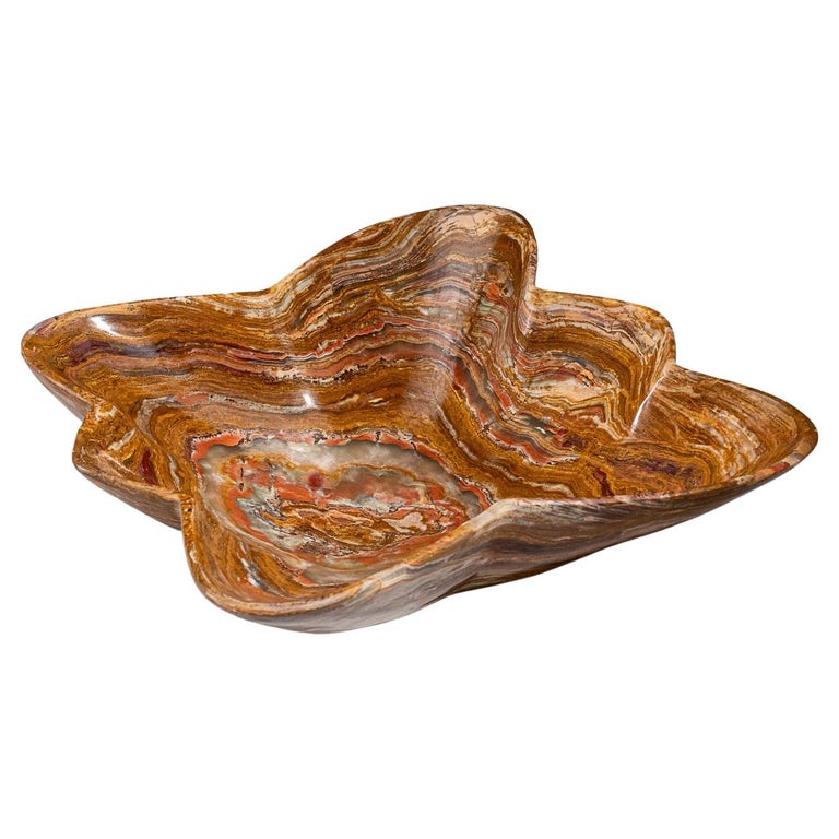 Genuine Polished Banded Onyx Bowl From Mexico (7.2 lbs) For Sale at 1stDibs