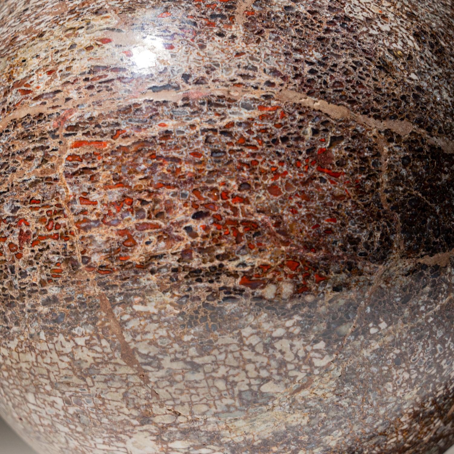 Genuine Polished Dinosaur Bone Sphere with Acrylic Display Stand (11.6 ...