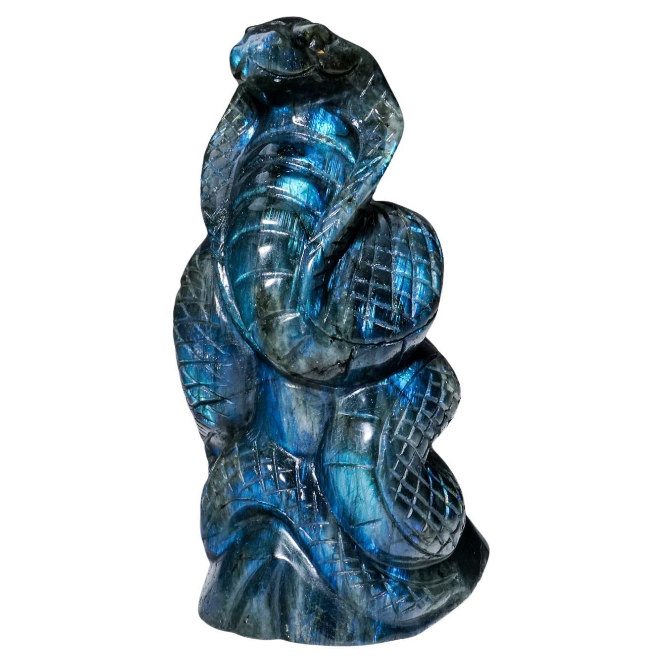 Genuine Polished Labradorite Hand Carved Snake from India (2 lbs) For ...