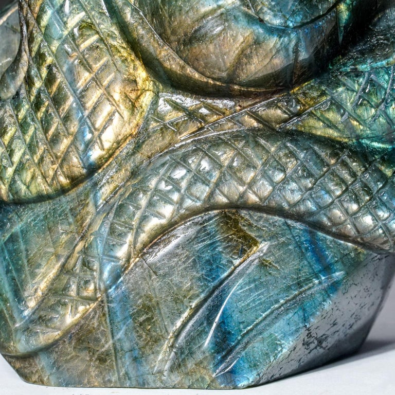 Genuine Polished Labradorite Hand Carved Snake from India (2 lbs) For ...