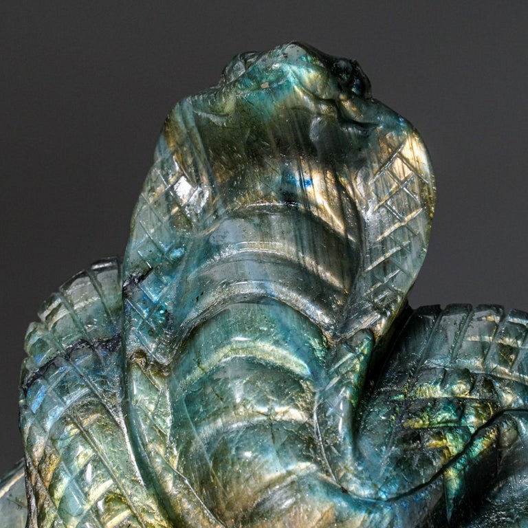 Genuine Polished Labradorite Hand Carved Snake from India (2 lbs) For ...
