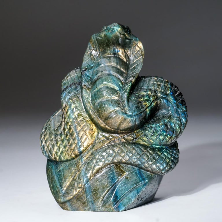 Genuine Polished Labradorite Hand Carved Snake from India (2 lbs) For ...