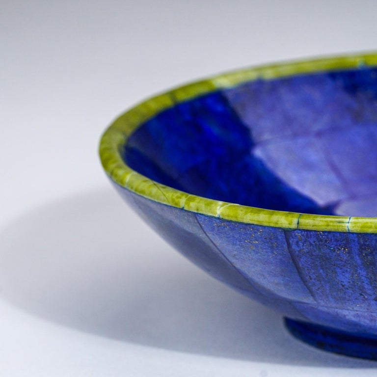 Polished Lapis Lazuli Bowl with Green Jade Trimming (1 lb) For Sale at ...