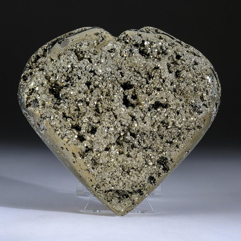 Natural Pyrite Cluster Heart (7 lbs) For Sale at 1stDibs