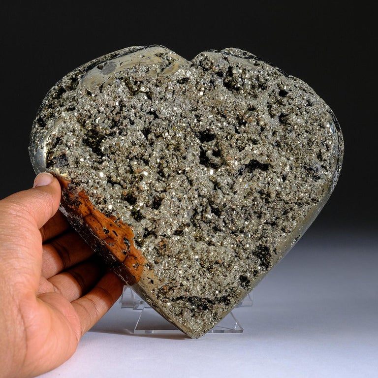 Natural Pyrite Cluster Heart (7 lbs) For Sale at 1stDibs