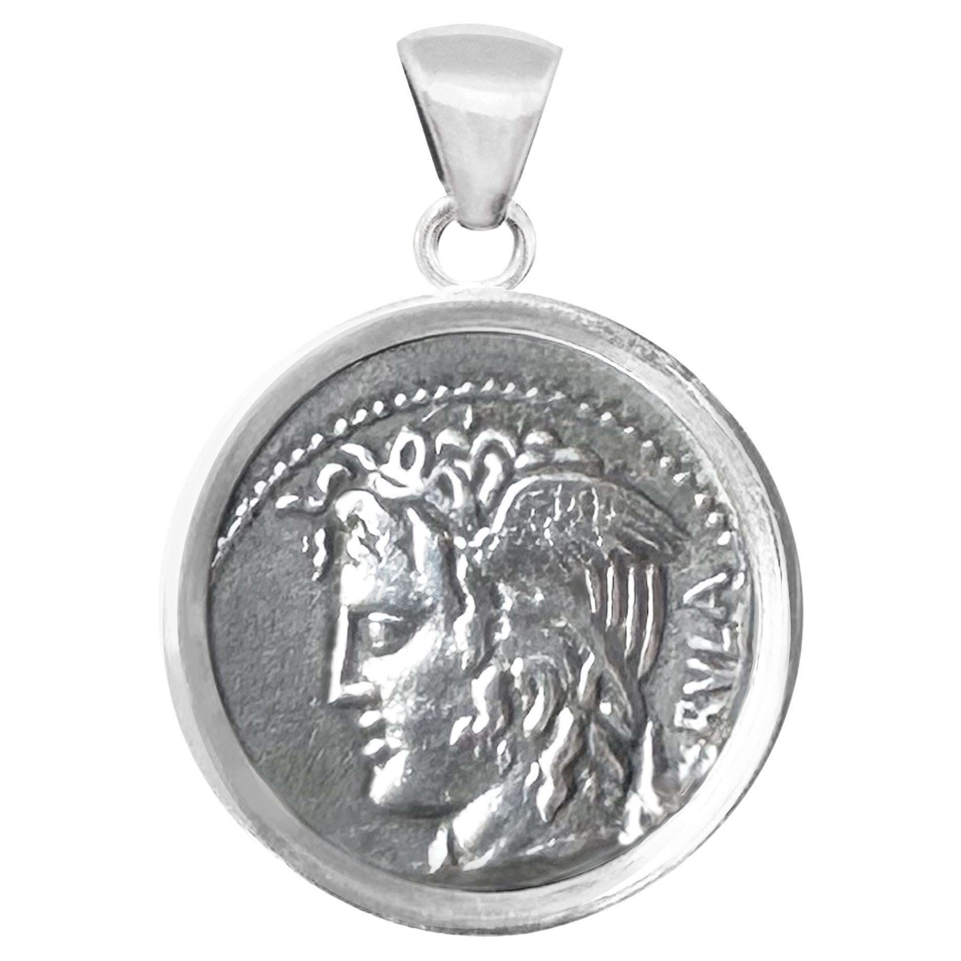 Roman Coin '62 BC' Pendant Depicting a "Bonus Eventus", God of "Good ...