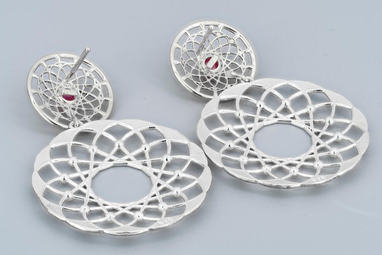 Genuine Rubies Earrings, Natural Ruby Earrings For Sale at 1stDibs