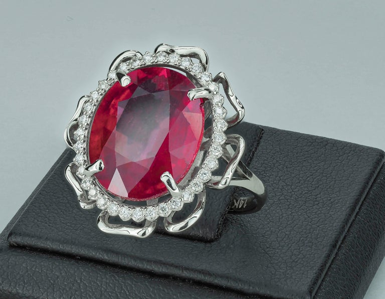 Customizable Genuine Ruby and Topazes Ring For Sale at 1stDibs