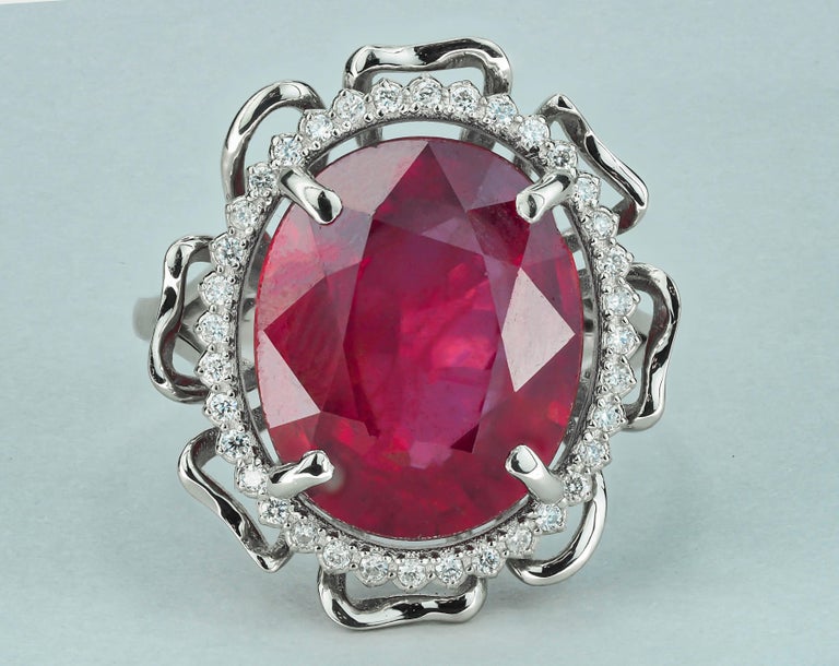 Customizable Genuine Ruby and Topazes Ring For Sale at 1stDibs
