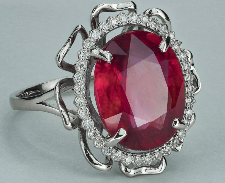 Customizable Genuine Ruby and Topazes Ring For Sale at 1stDibs